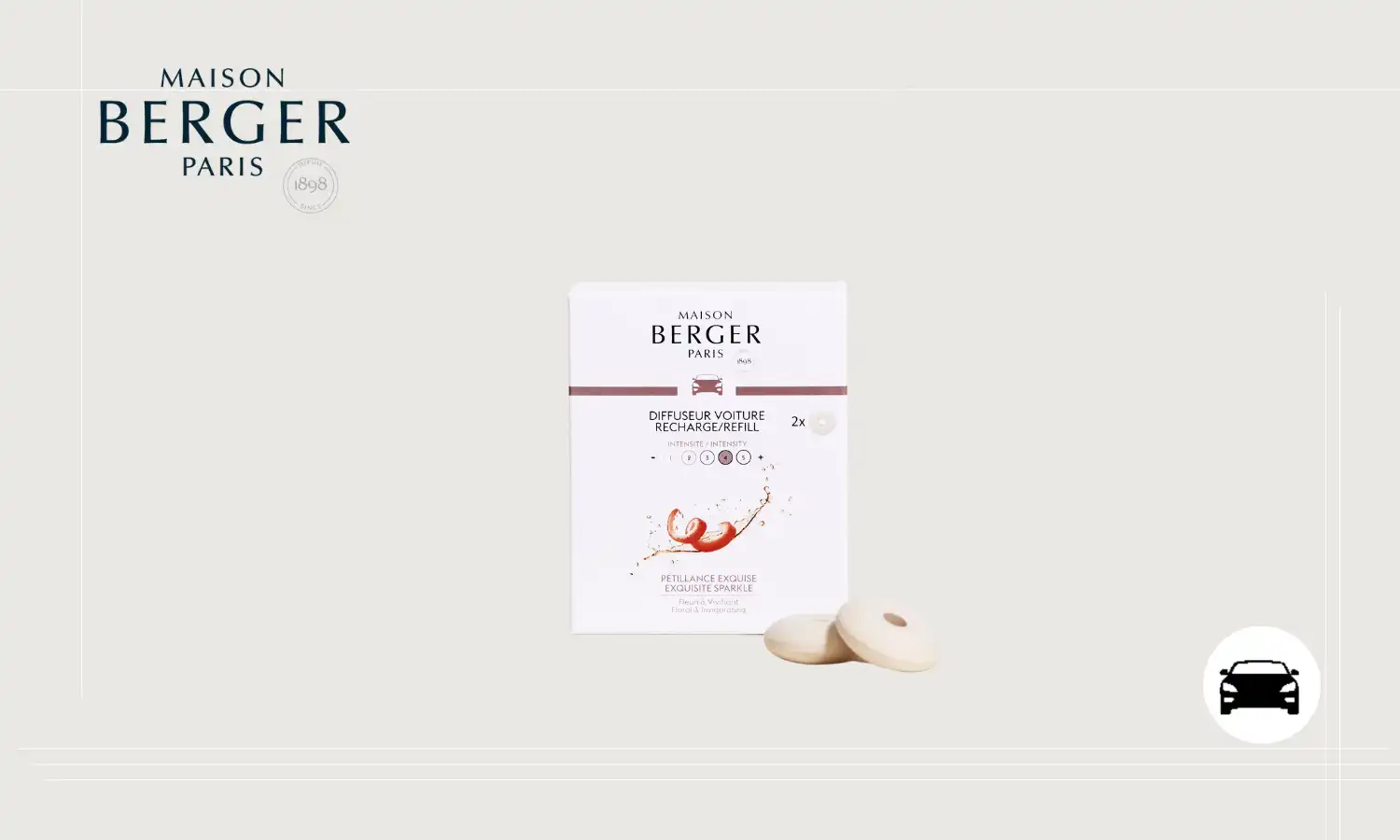 Car diffuser refill Exquisite Sparkle :นำหอมสำหรับเติมในรถยนต์ กลิ่น เอ็กควิสิต สปาร์คเคิล