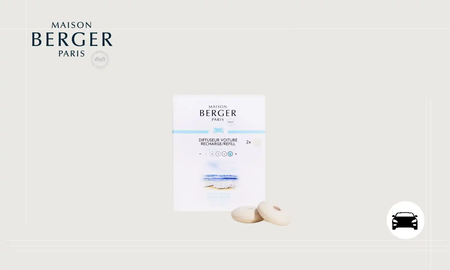 Car diffuser refill Ocean breeze:น้ำหอมสำหรับเติมกลิ่นในรถยนต์ กลิ่นโอเ ...